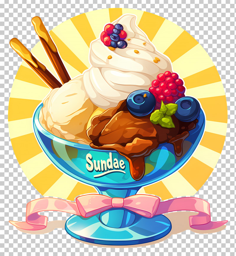 National Sundae Day - Ice Cream Sundae With Berries And Chocolate PNG ...