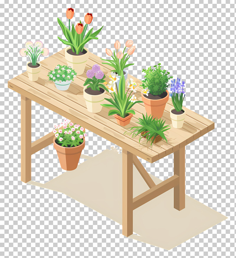 Spring - Assorted Potted Plants On Wooden Table PNG, Clipart, Decor ...