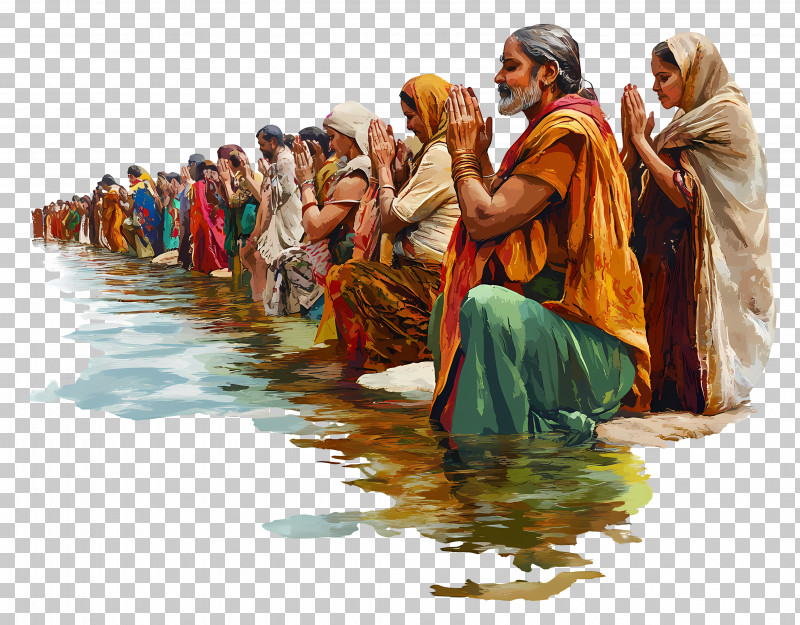 Holy Bath - People Praying At Kumbh Mela PNG, Clipart, Culture ...
