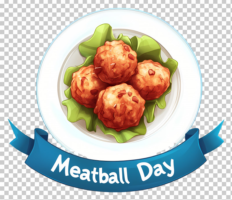 National Meatball Day - Meatballs On Plate For Meatball Day PNG ...