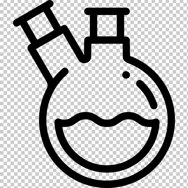 Science - Black And White Laboratory Flask For Science Experiments PNG ...
