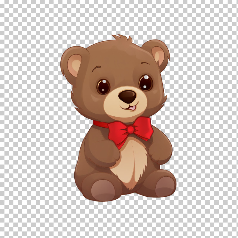 Teddy Bear Day - Cute Teddy Bear With Red Bow Tie PNG, Clipart ...
