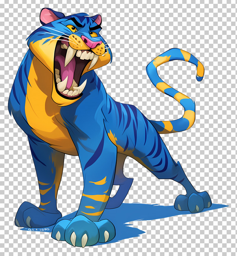 Blue Tiger - Fierce Blue Tiger Illustration PNG, Clipart, Blue Tiger ...