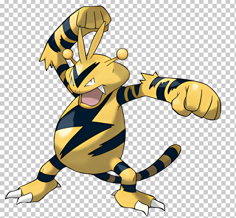 Electabuzz - Yellow Striped Creature Cartoon PNG, Clipart, Animal ...