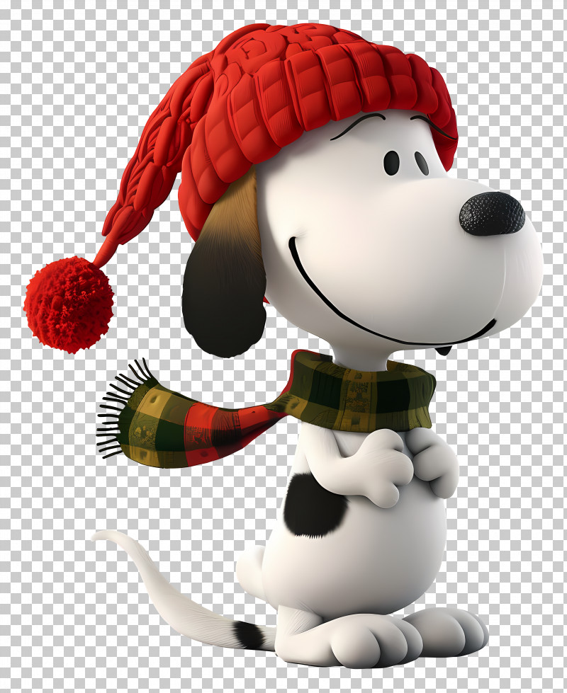 3d Snoopy - Cartoon Dog With Red Hat And Scarf PNG, Clipart, 3d Snoopy ...