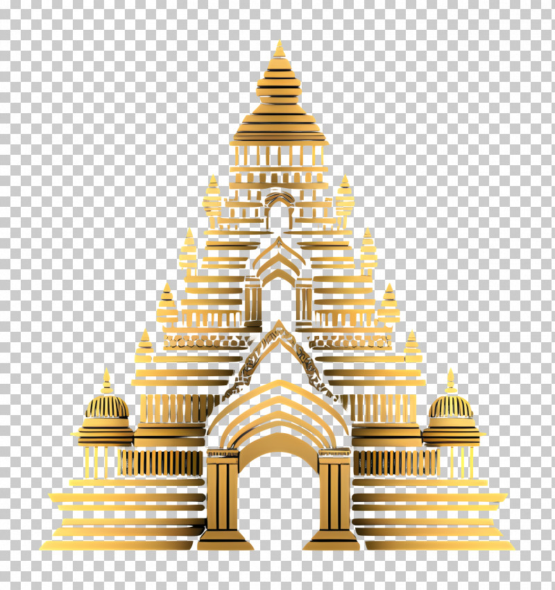 Hindu Temple Gold - Golden Temple Illustration PNG, Clipart, Building ...