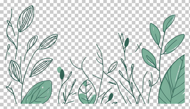 Spring Border - Botanical Leaf Sketch PNG, Clipart, Botanical ...
