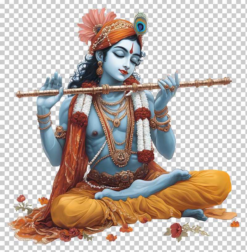 Janmashtami - Blue-skinned Deity Playing Flute PNG, Clipart, Art, Blue ...