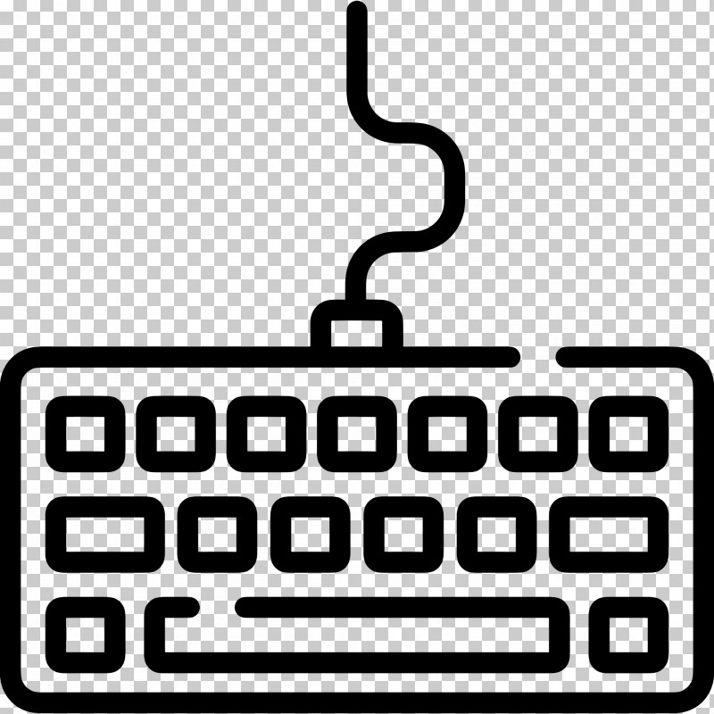 Computer Keyboard - Simple Line Art Icon Of Keyboard PNG, Clipart, Computer Equipment, Computer ...