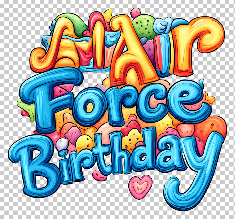 Air Force Birthday - Colorful Air Force Birthday Celebration PNG ...