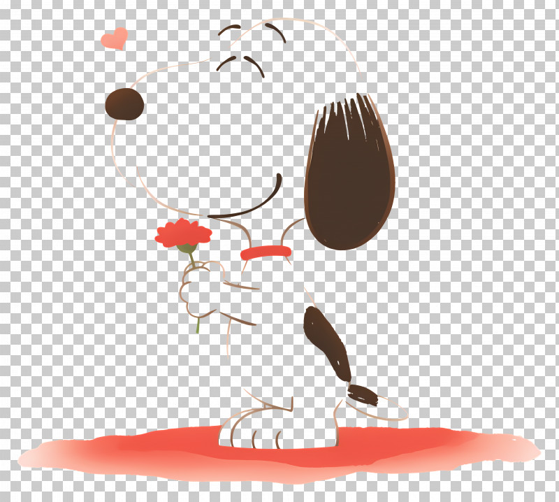 Snoopy - Cartoon Dog Holding A Flower PNG, Clipart, Animation, Cartoon ...