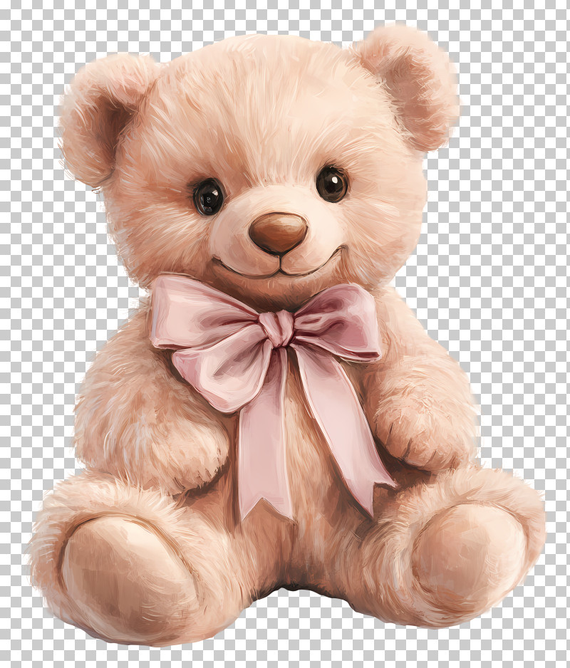 Teddy Bear With A Bow - Plush Teddy Bear With Bow PNG, Clipart, Bow ...