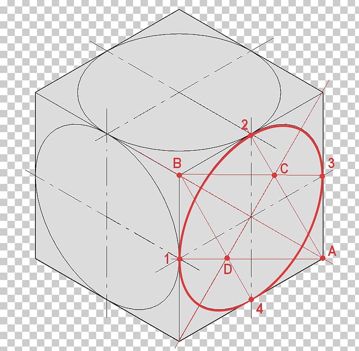Circle Isometric Projection Technical Drawing Diagram Graphical