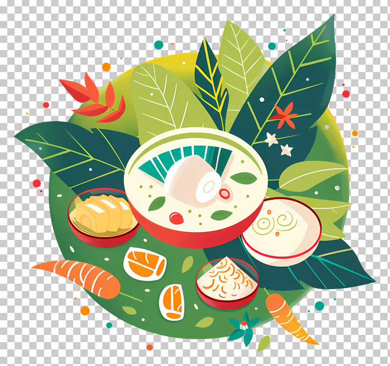 Onam Feast - Colorful Food And Vegetables Illustration PNG, Clipart ...