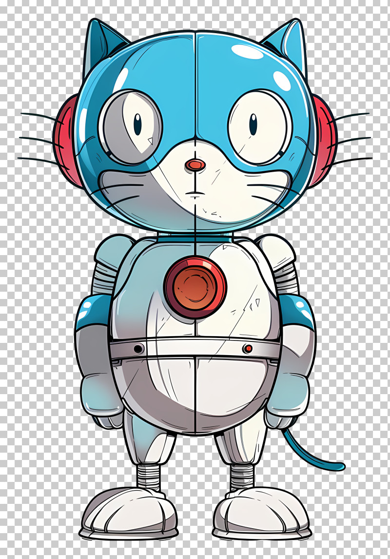 Cat Robot - Robot Cat With Blue Headphones PNG, Clipart, Cat, Cat Robot ...