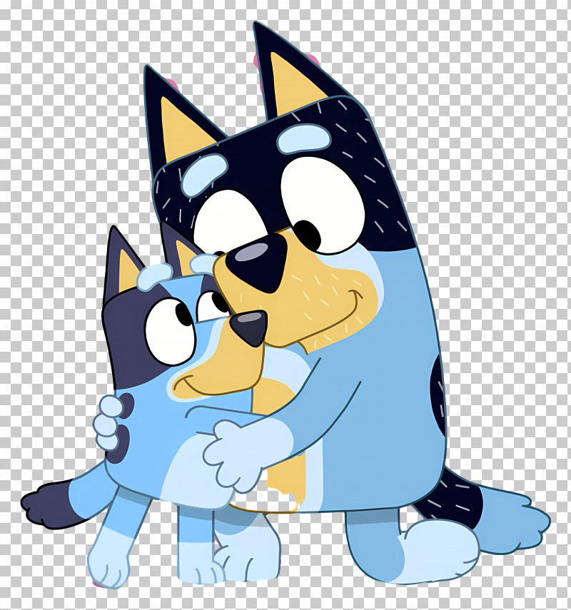 Bluey Cartoon - Blue Cartoon Dogs Hugging PNG, Clipart, Animated, Blue ...