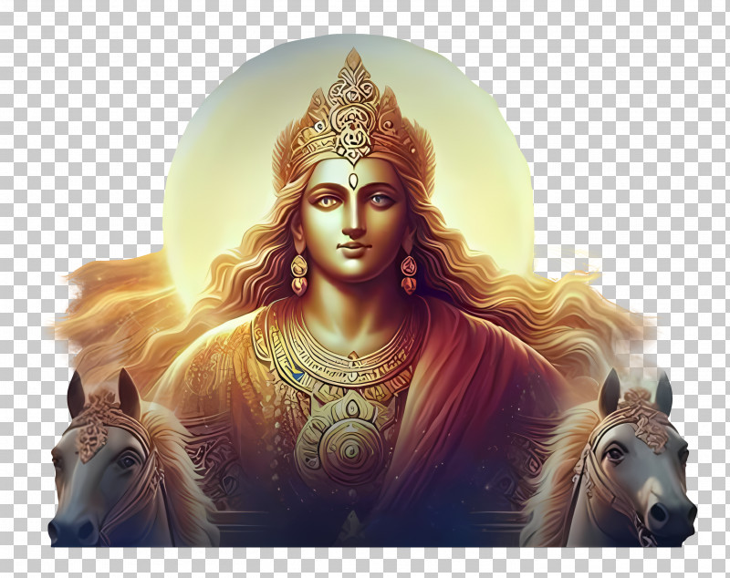 Hindu Festival - Divine Figure With Horses Illustration PNG, Clipart ...