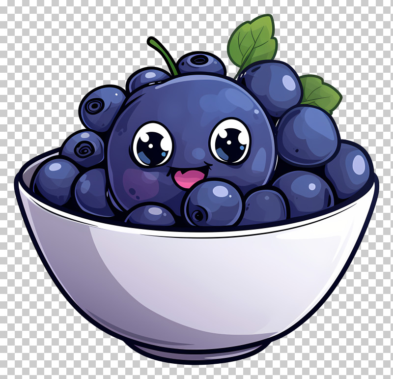 Blueberry - Cute Blueberries In A Bowl PNG, Clipart, Berry, Blueberries ...