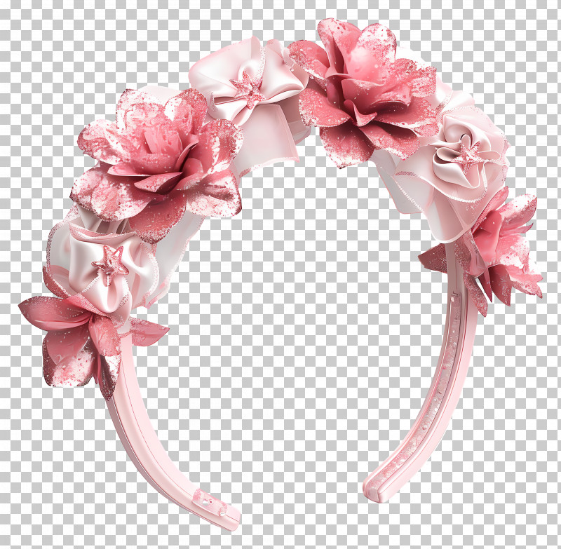 Hair Band - Pink Floral Headband PNG, Clipart, Decoration, Fashion ...