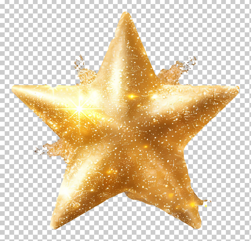 Glitter Star - Golden Sparkling Star With Glittery Finish PNG, Clipart, Abstract Charm, Bright ...