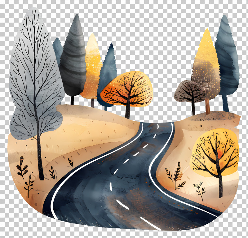 Road - Scenic Autumn Road And Forest Landscape PNG, Clipart, Autumn ...