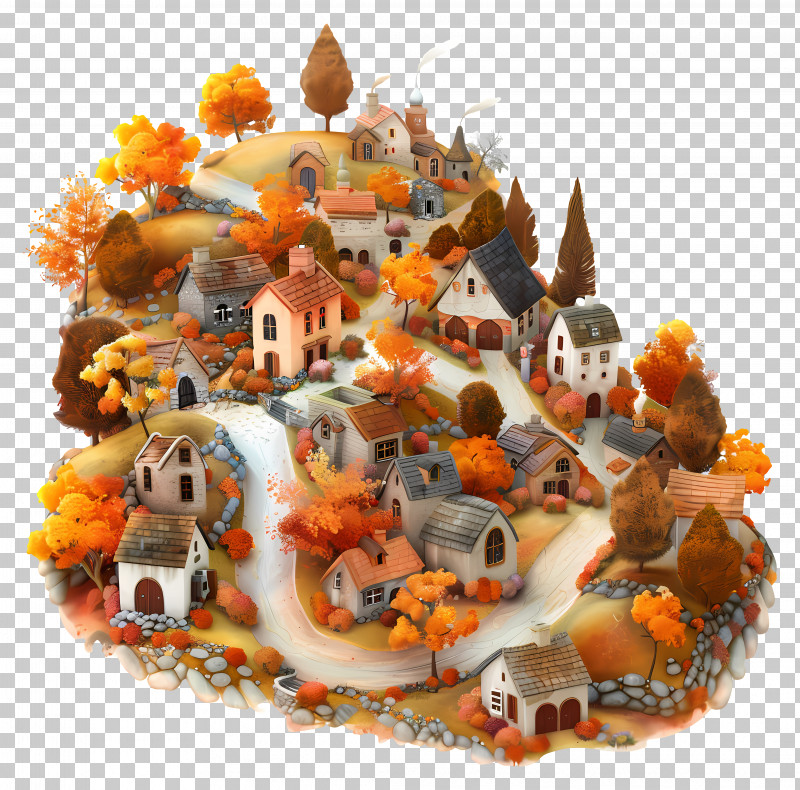 Autumn Village - Autumn Village Illustration PNG, Clipart, Autumn ...