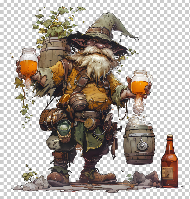Homebrew Day - Dwarf Brewer With Beer Mugs And Barrels PNG, Clipart ...