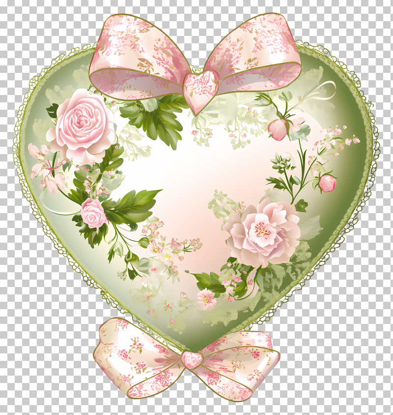 Wedding Heart - Floral Heart With Lace And Ribbon PNG, Clipart ...