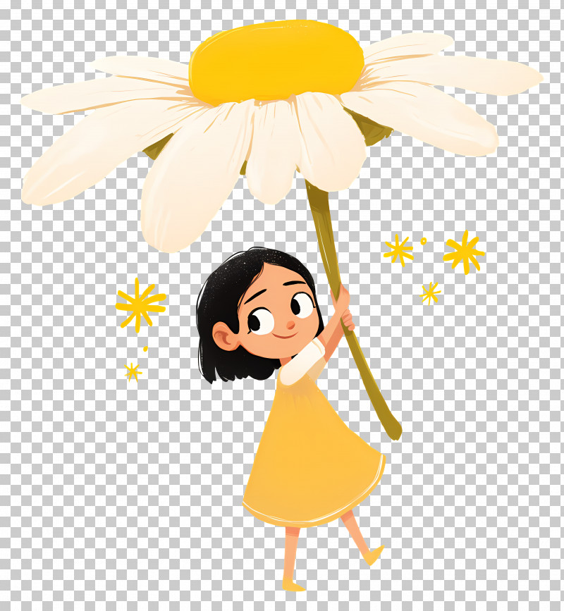 Spring Girl - Girl Holding A Giant Daisy PNG, Clipart, Child, Daisy ...