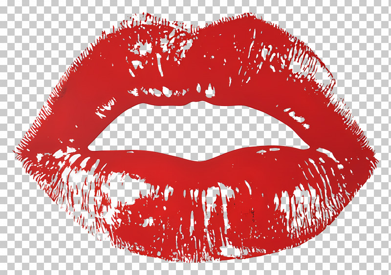 Kiss Stain - Bright Red Lips Print Illustration PNG, Clipart, Affection Symbol, Beauty Symbol ...