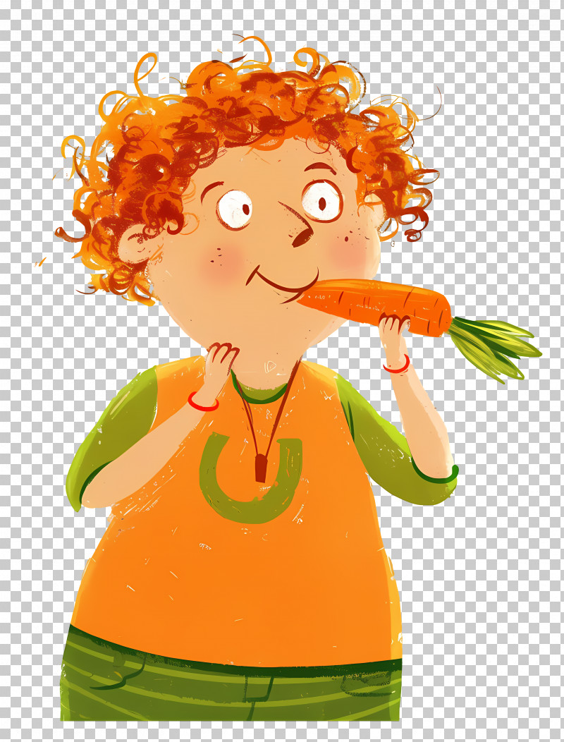 Eating Carrots - Curly-haired Boy Eating Carrot PNG, Clipart, Child ...