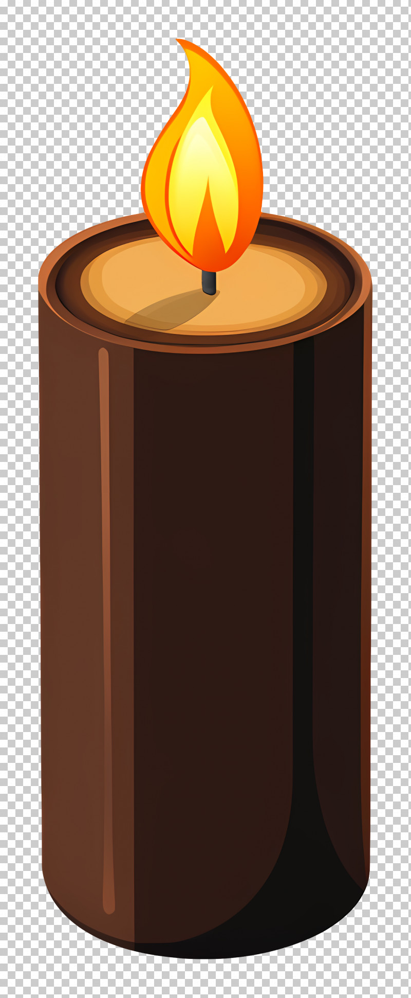 Dark Brown Candle - Burning Candle With Flame PNG, Clipart, Burn ...