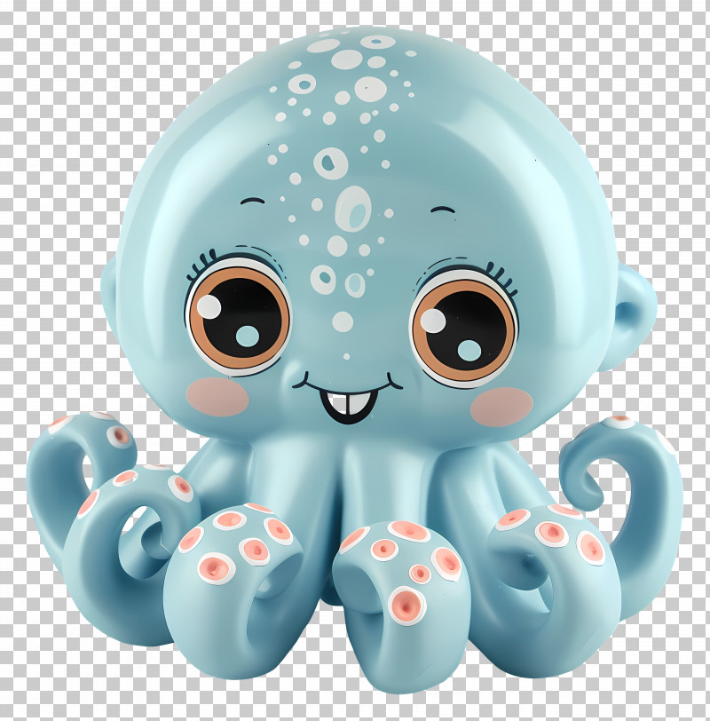 Sea Animals - Cute Cartoon Octopus With Big Eyes PNG, Clipart, Adorable ...