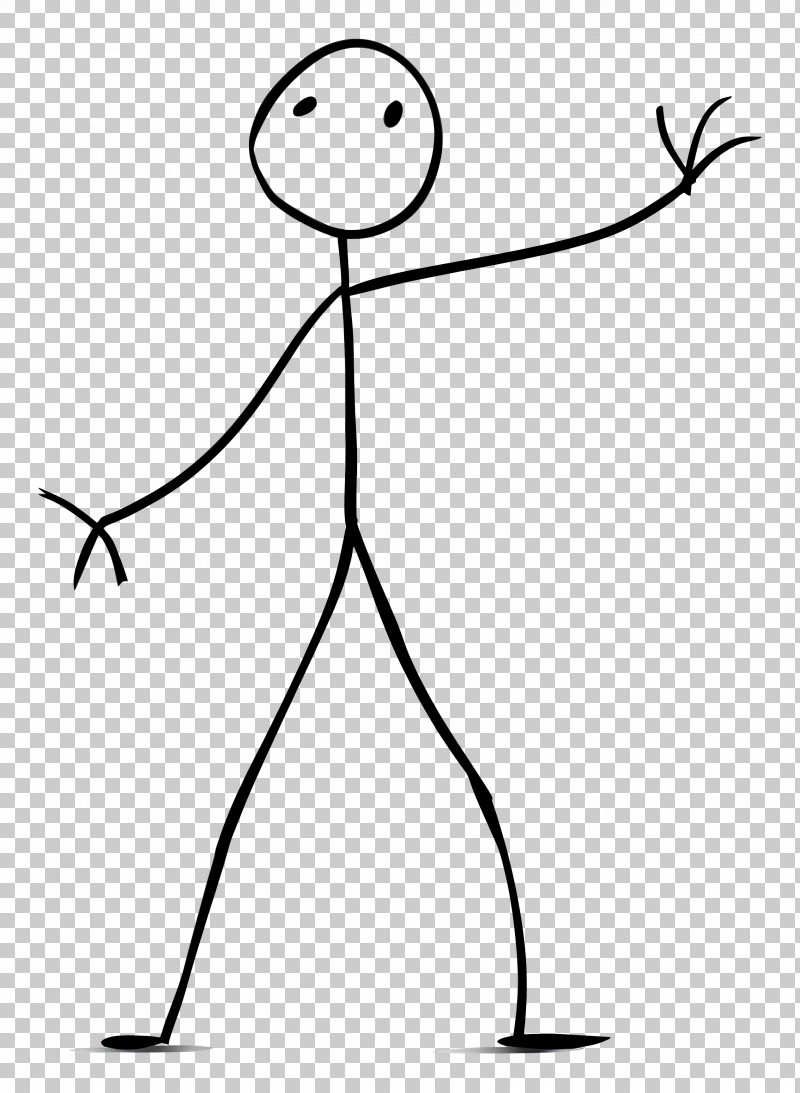 Stick Figure - Stick Figure Waving With Simple Design PNG, Clipart ...