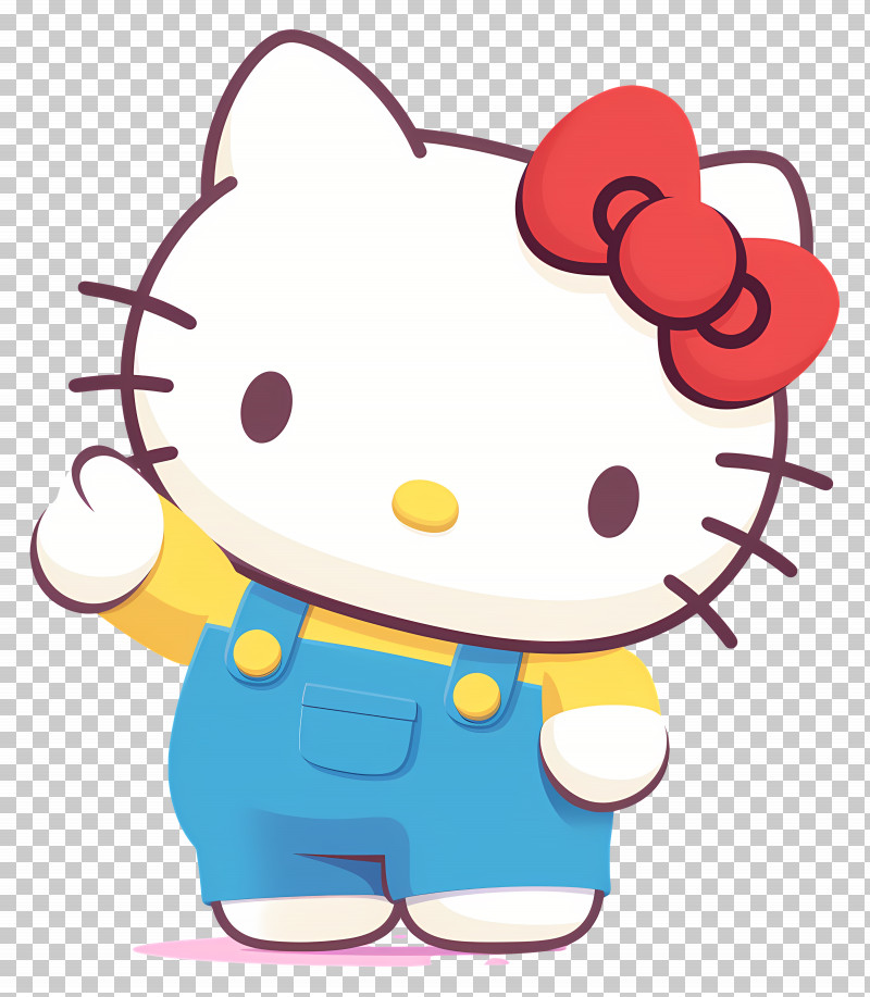 Cute Hello Kitty - Hello Kitty Character Illustration In Yellow Outfit ...