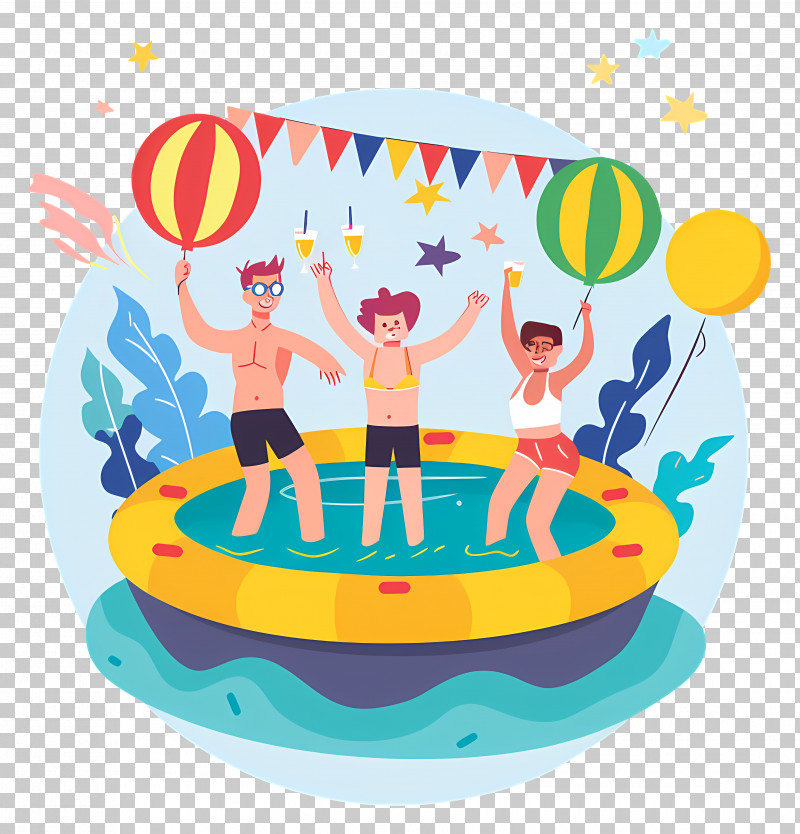 Pool Party - Fun Pool Party With Balloons PNG, Clipart, Balloons ...