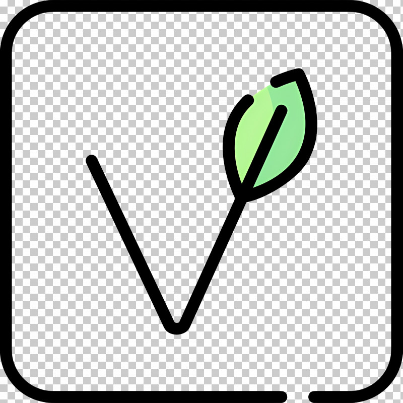 Vegetarian Symbol - Leaf And V Symbol In Square PNG, Clipart, Eco ...