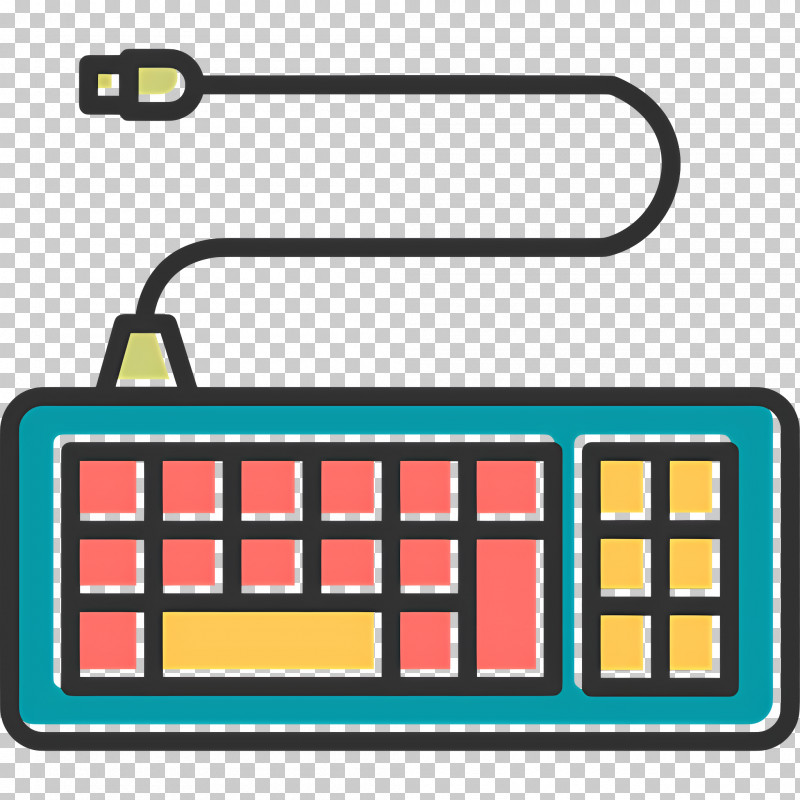Computer Keyboard - Colorful Keyboard With Cable PNG, Clipart, Cable, Computer, Computer ...