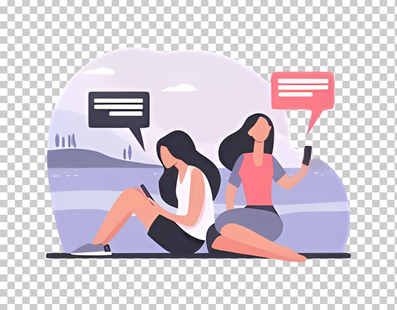 1 Young Women - Two Girls Chatting On Phones PNG, Clipart, 1 Young ...