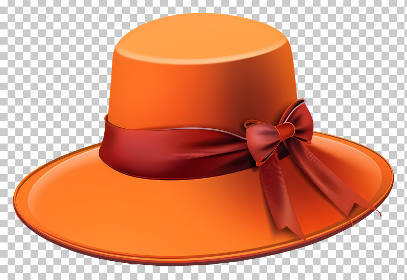 Cloche Hat Orange Hat Ribbon Bow Brimmed Hat PNG, Clipart, Free PNG ...