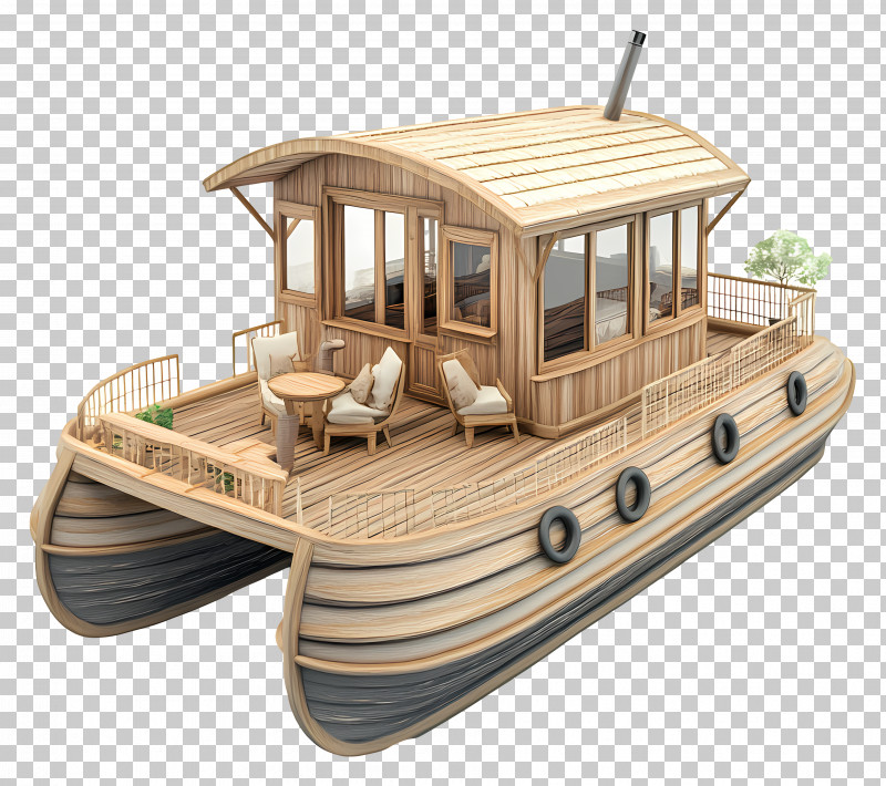 House Boat - Wooden Houseboat On Water PNG, Clipart, Chairs, Deck ...