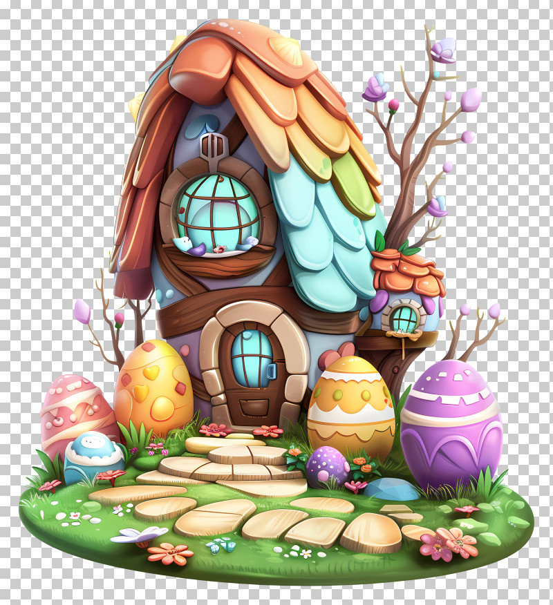 Easter Egg House - Small Cute Doodle House PNG, Clipart, Cartoon ...