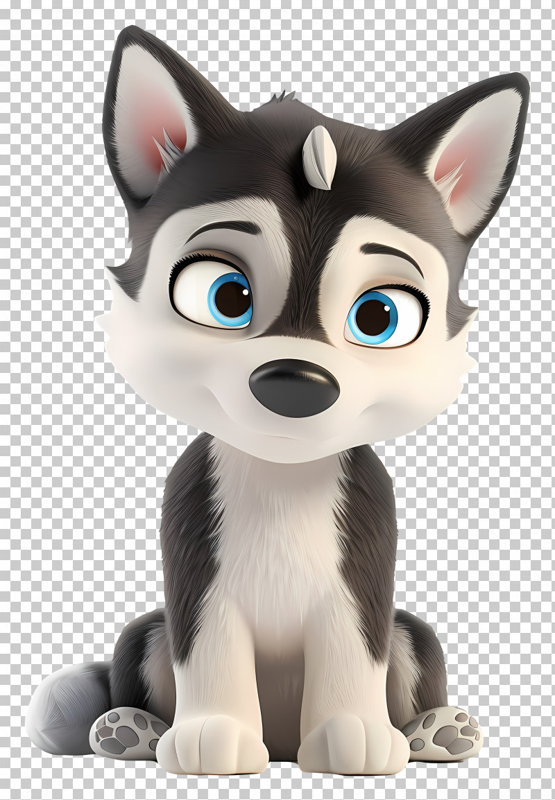 Husky Puppy - Cute Husky Puppy Cartoon PNG, Clipart, 3d Animal Design ...