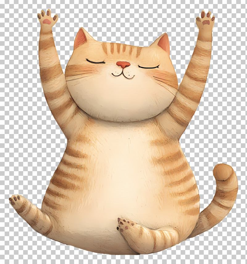 Yoga Day - Striped Cat In Yoga Pose PNG, Clipart, Calm, Feline, Pet ...