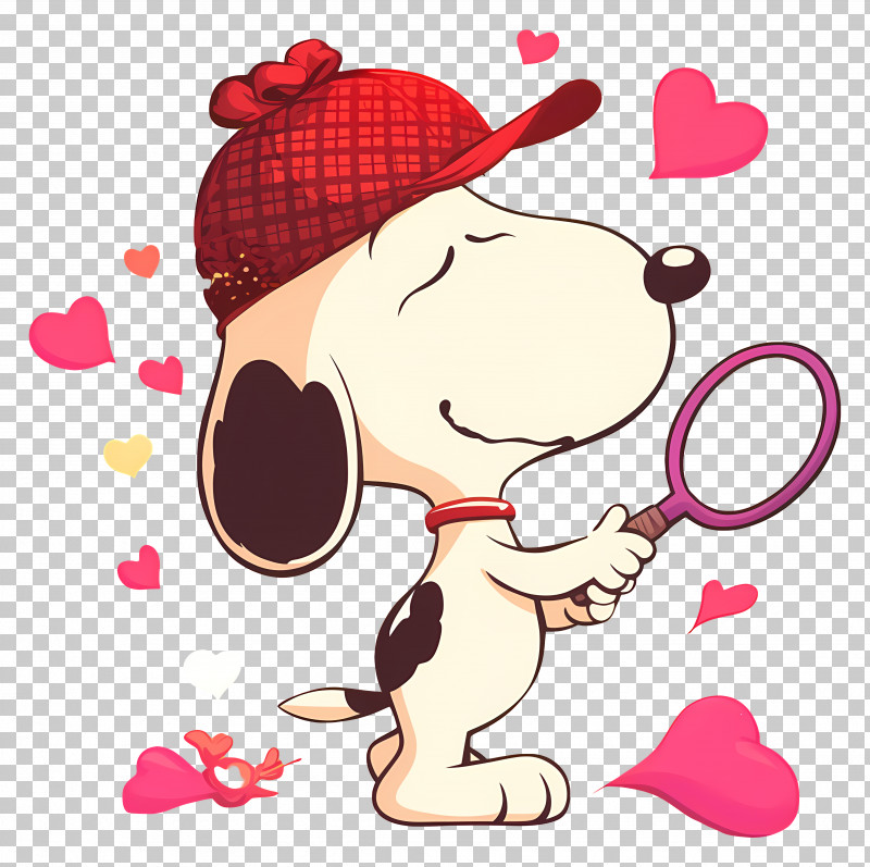 Love Snoopy - Detective Dog With Hearts PNG, Clipart, Adorable Pet ...