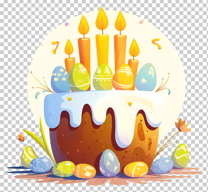 Easter Cake - Easter Cake With Candles And Eggs PNG, Clipart, Candles ...