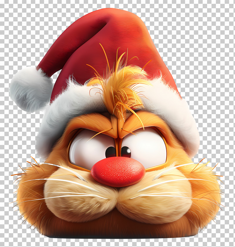 Garfield Christmas - Santa Cat With Festive Hat PNG, Clipart, Christmas ...