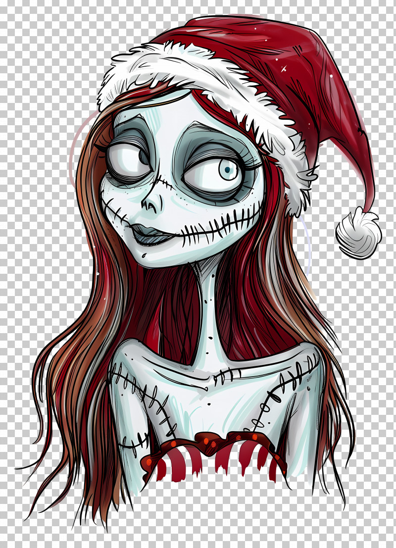Sally - Gothic Girl In Christmas Santa Hat PNG, Clipart, Alternative ...