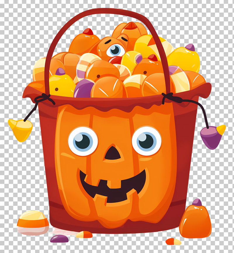Halloween Basket - Pumpkin Candy Bucket For Halloween PNG, Clipart ...