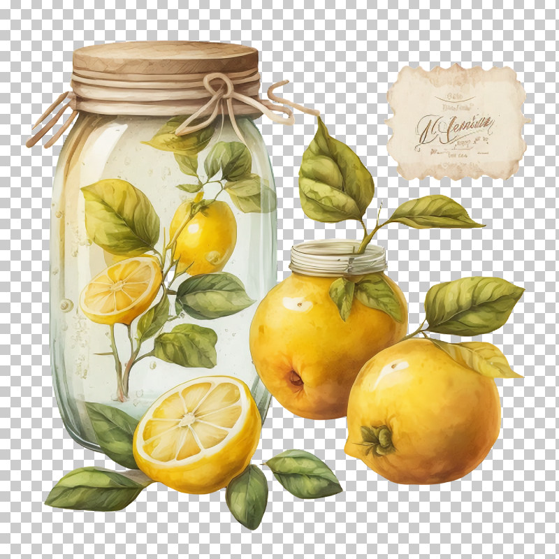 Vintage Lemons - Lemon Jar With Freshly Picked Lemons PNG, Clipart ...